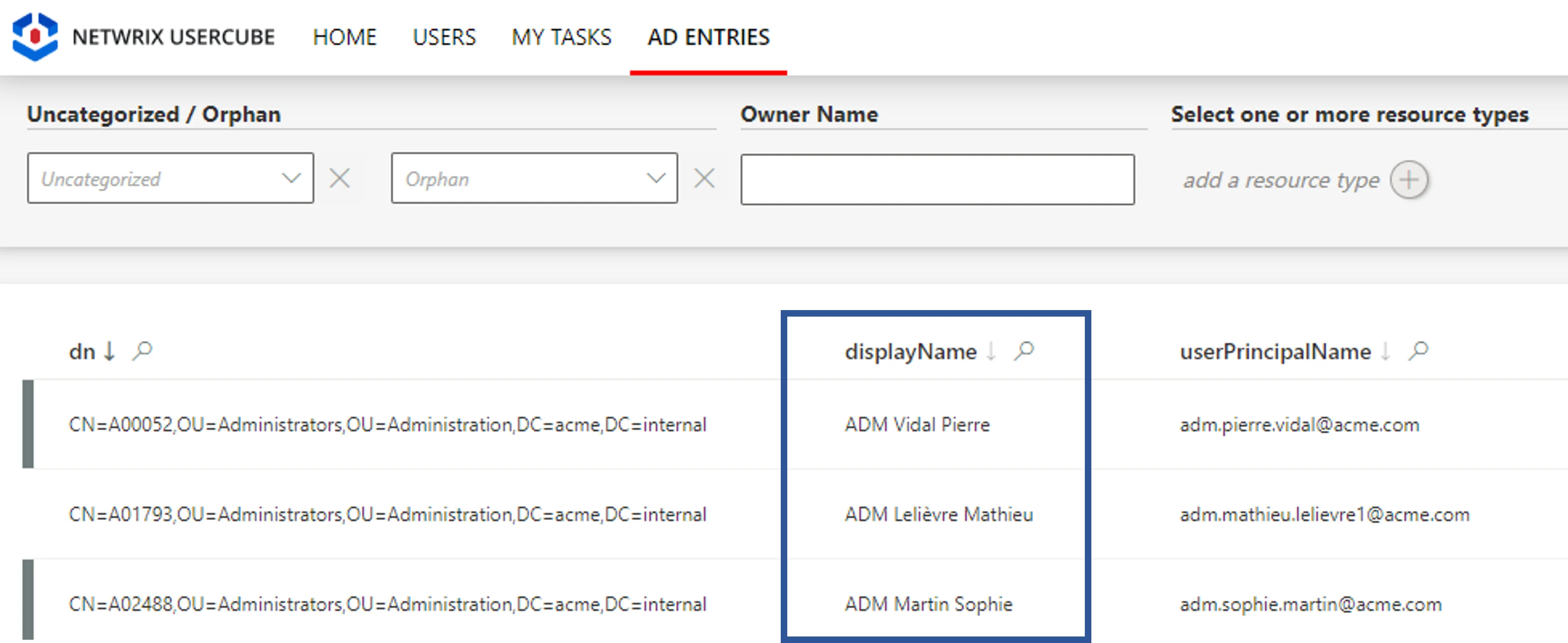 Set Resources' Display Names | Netwrix Product Documentation