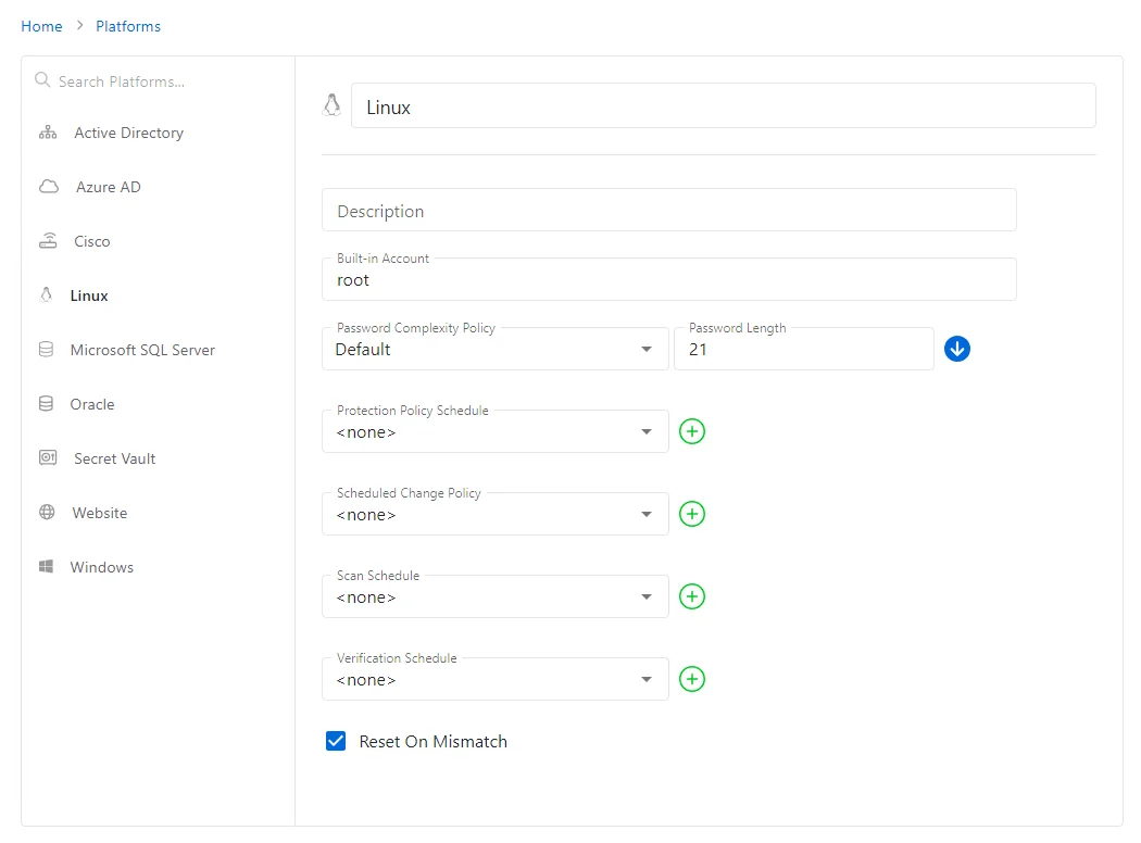 Linux Platform Policy Configuration | Netwrix Product Documentation