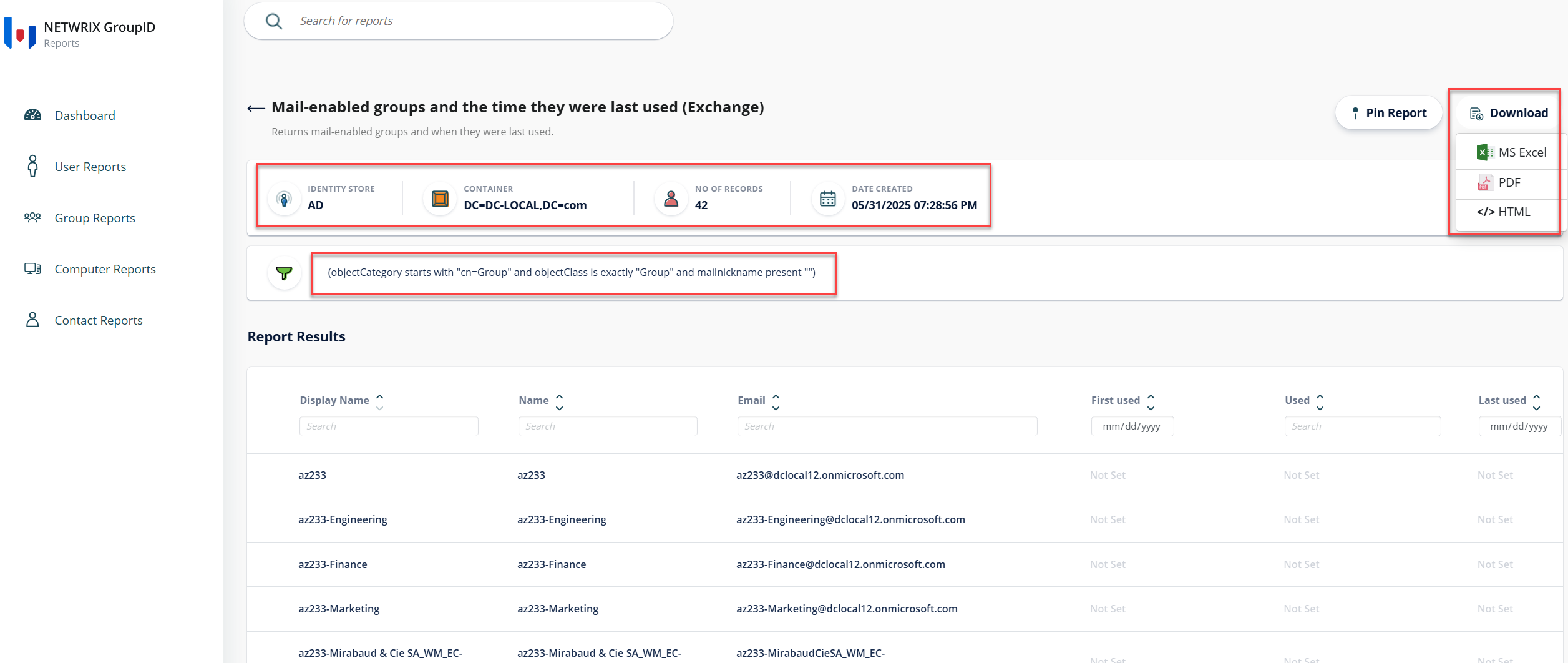How to Generate a Report on Mail-Enabled Groups | Netwrix Product ...